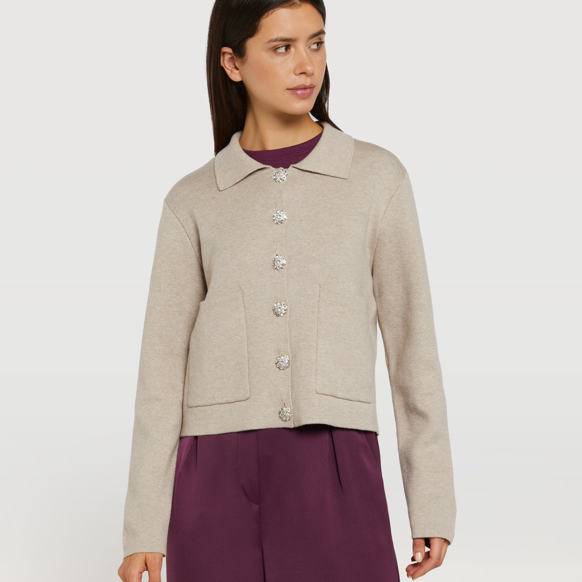 Structured knitwear jacket – Sacoor Brothers