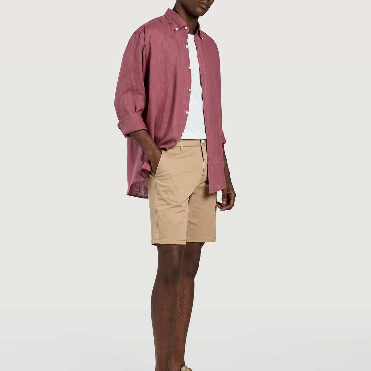Basic Comfort Slim Fit Bermuda in Garment Dye – Sacoor Brothers