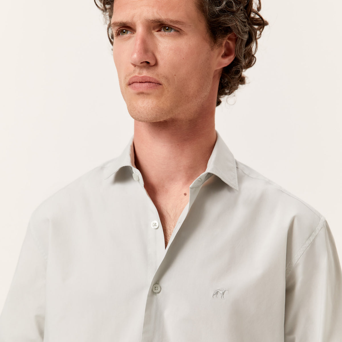 Regular Fit Overdye Poplin Shirt with Open Collar – Sacoor Brothers