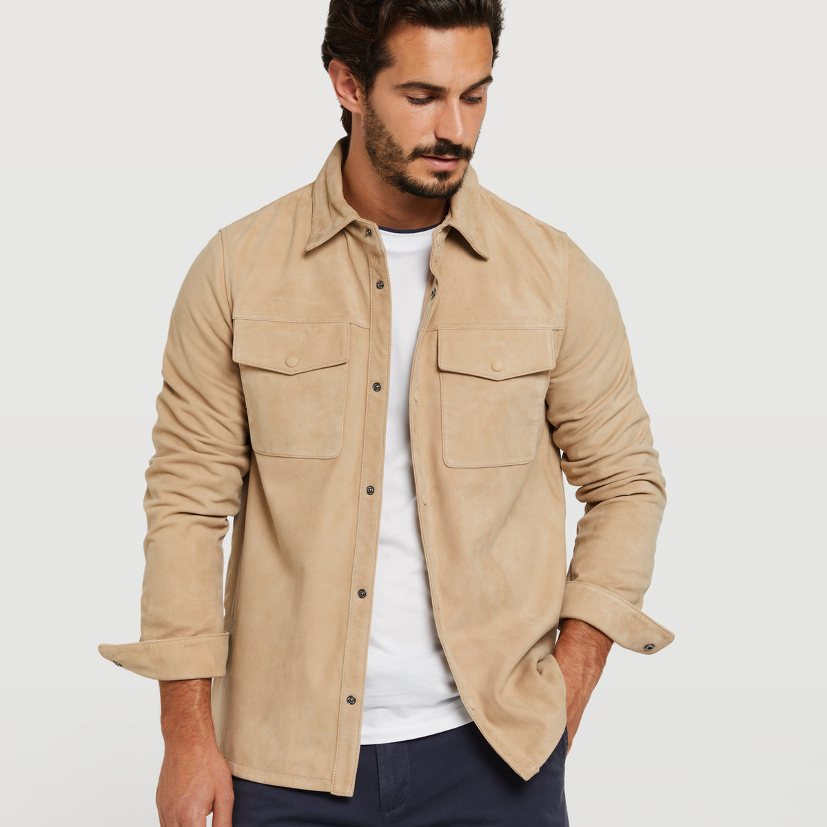 Leather overshirt – Sacoor Brothers