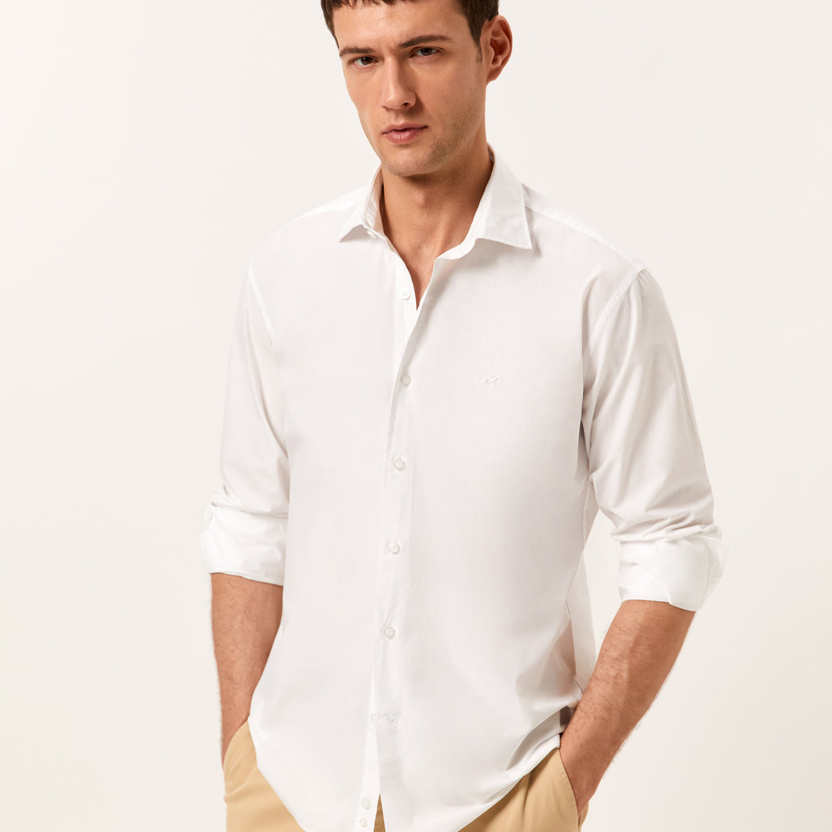 Regular Fit Garment Dye Poplin Open Shirt in Comfort Cotton – Sacoor ...