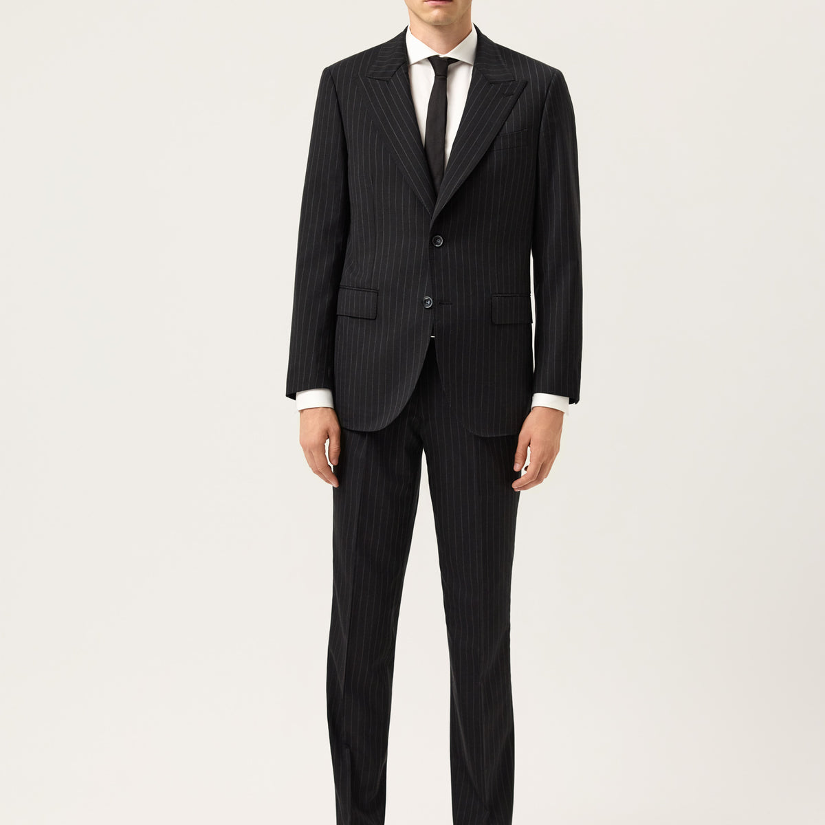 Slim Fit Wool Stripe Suit – Sacoor Brothers