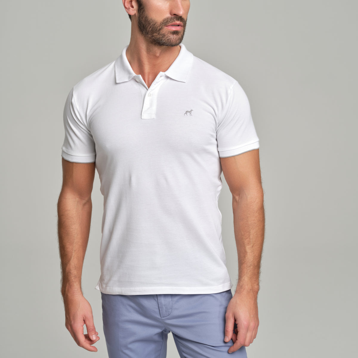 Slim fit basic piquet polo shirt with wrinkled placket – Sacoor Brothers
