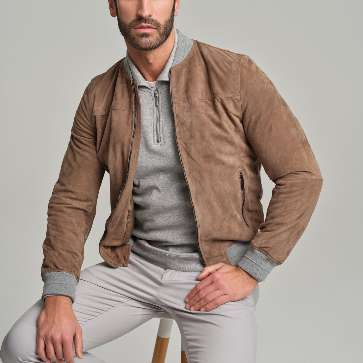Leather bomber jacket – Sacoor Brothers