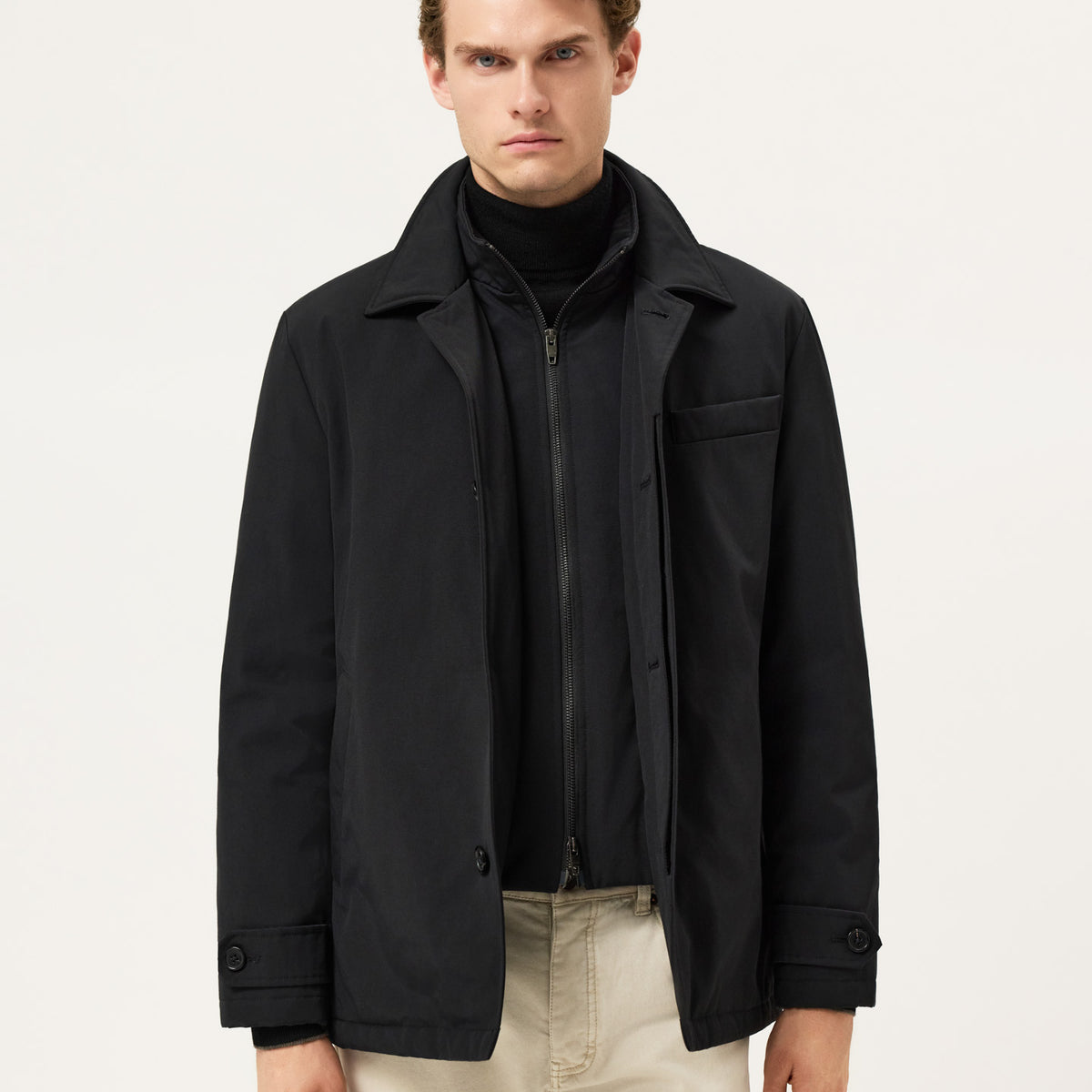 Cotton-Nylon Hooded Jacket – Sacoor Brothers